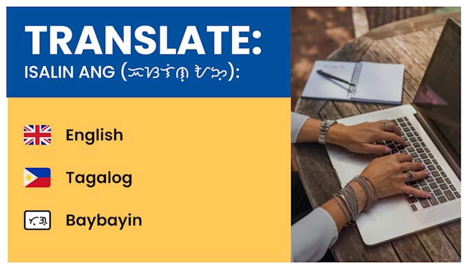 Translate your text in english, tagalog, or baybayin by Sphooph | Fiverr