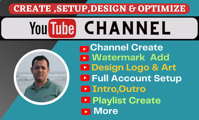 Create design and setup youtube channel perfectly by Shahariarkabir3 ...