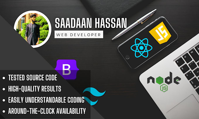 Provide services in react js, nodejs, django, firebase and more by Saadaan_h | Fiverr