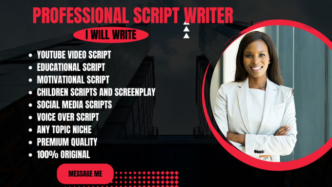 Write youtube video script, children and screenplay and educational by Priscillia_inks | Fiverr