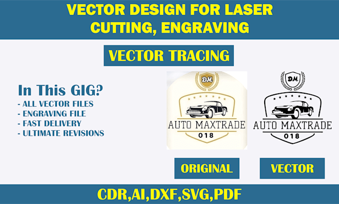 Create laser engraving and cutting vector designs by Mirkicpop | Fiverr