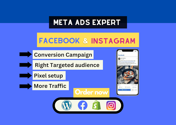 Setup, optimize meta ads, instagram, pixel setup, leads and sales ads ... Setup, optimize meta ads, instagram, pixel setup, leads and sales ads ...