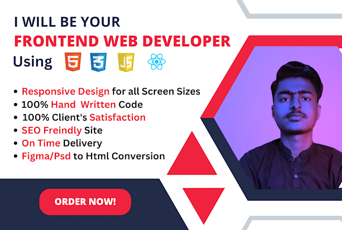 Be Your Frontend Web Developer Using Html Css Javascript By Saifdev Fiverr