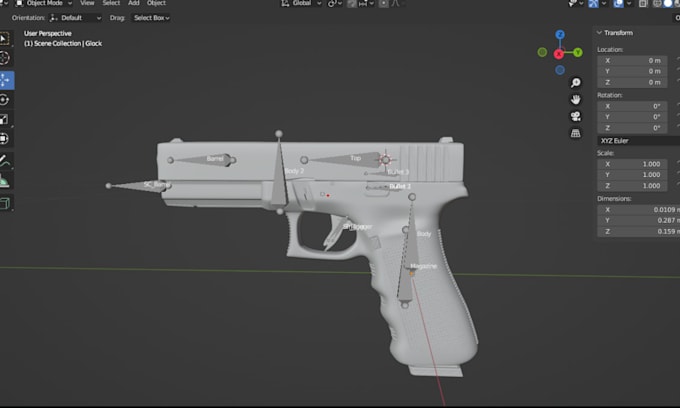 Rig weapons in blender by Iliestefan122 | Fiverr