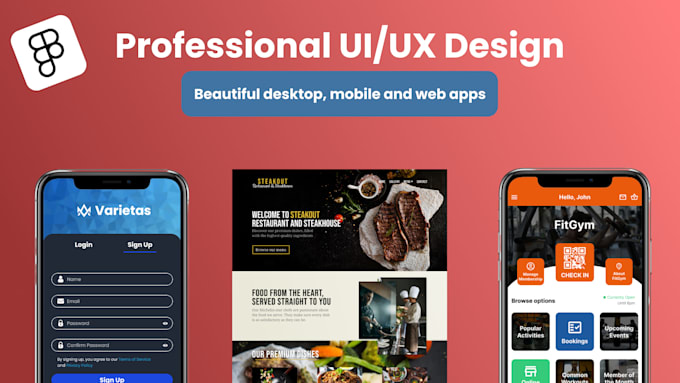 Design ui for mobile, desktop and web apps by Tisleo13 | Fiverr