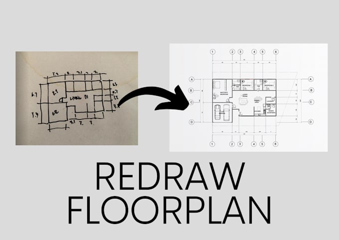 Draw, redraw 2d architectural floorplans autocad by Kattegasco | Fiverr
