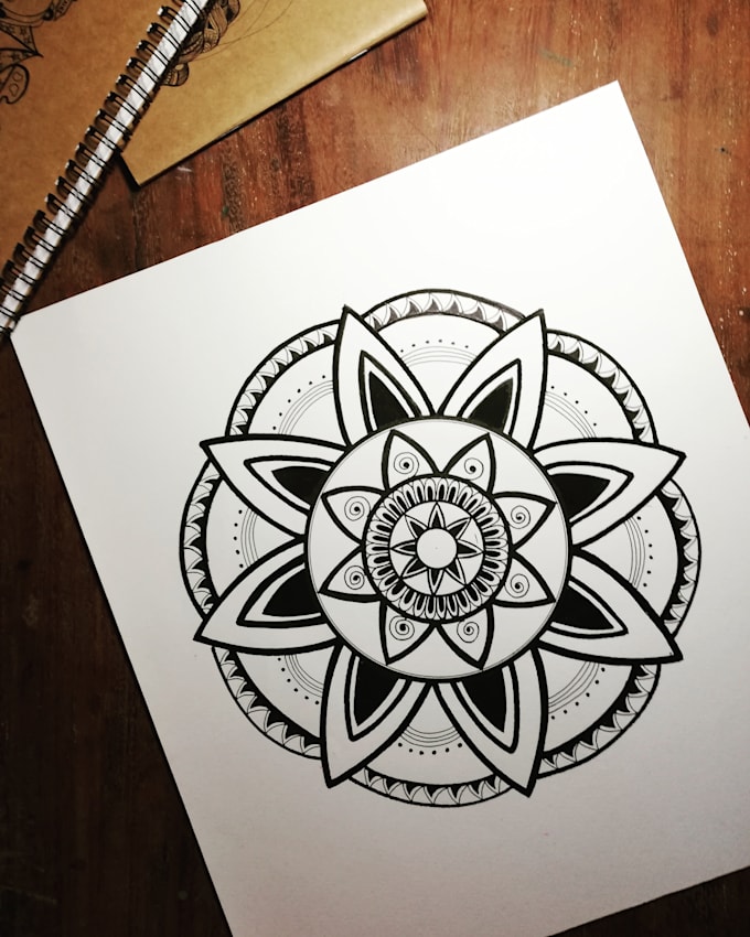 Design unique custom hand drawn mandala by Cloverhaze_bys | Fiverr