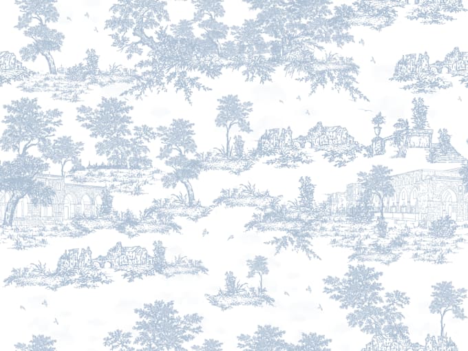 Create customize and traditional toile pattern by Designing_box1 | Fiverr