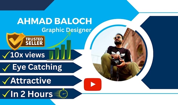 Create attractive catchy thumbnails or business cards by Ahmad3001 | Fiverr
