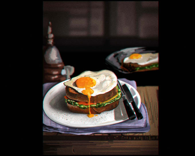 Make food illustrations and digital paintings by Nimish3 | Fiverr
