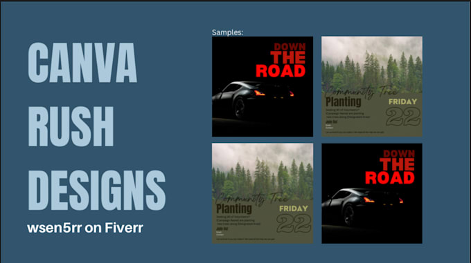 Create canva rush designs by Wsen5rr | Fiverr