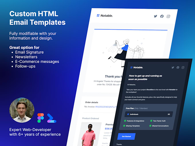 Do an html email template from any design by Vitaminboy | Fiverr