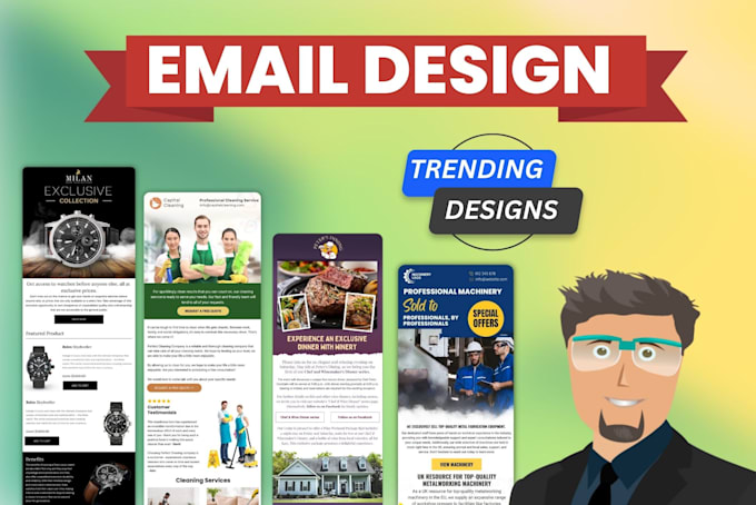 Create email design for mailchimp, klaviyo or omnisend by Nevlin18 | Fiverr