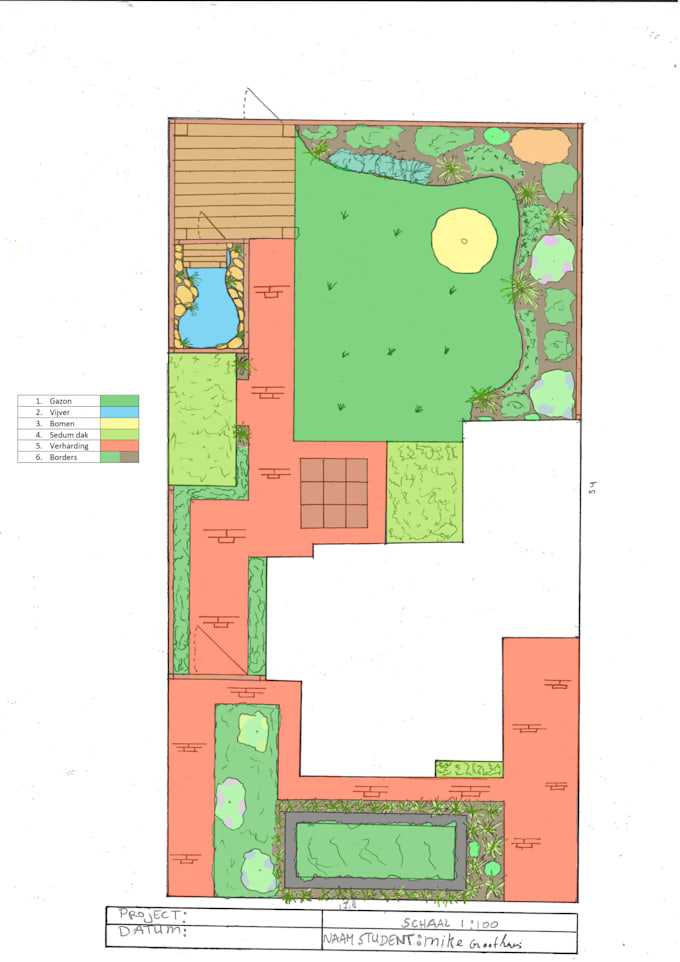 how to draw landscape design