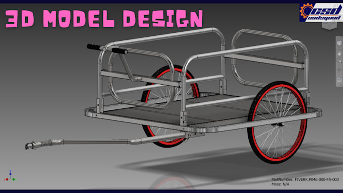 Create 3d cad design, product rendering, 3d model 2d drawing by ...