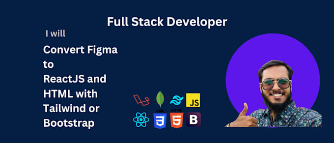 Convert Figma Or Psd To Reactjs Using Tailwind Or Bootstrap Responsive Website By Jahedwebdev