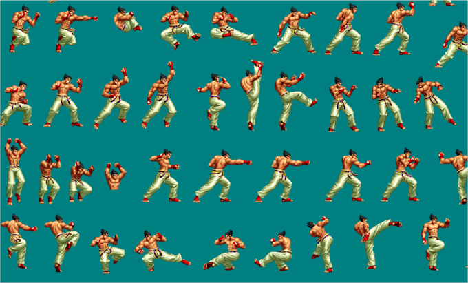 Draw sprite sheet for 2d character animation for vtuber, game art for ...