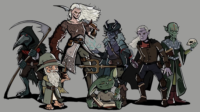Draw your dnd party in this comic book style for you by Bentyreman_art ...