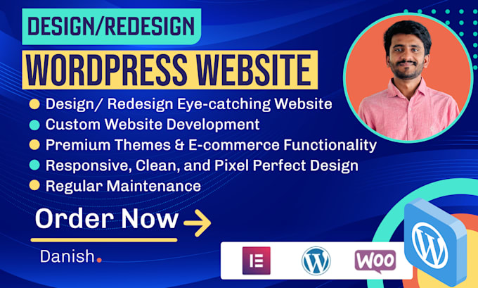 Design, redesign, build, copy, clone, create, fix or revamp wordpress website by Danish_expt ...