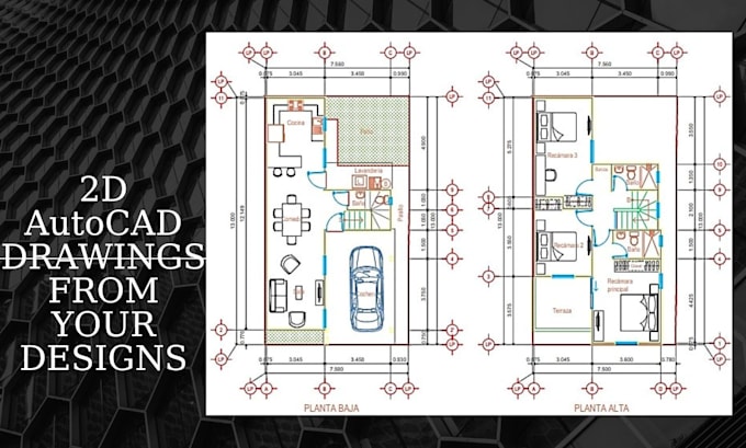 Create 2d autocad drawings from your designs by Jhon_excel | Fiverr