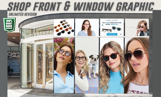 Design store front, shop front sign, and amazing window graphic by ...