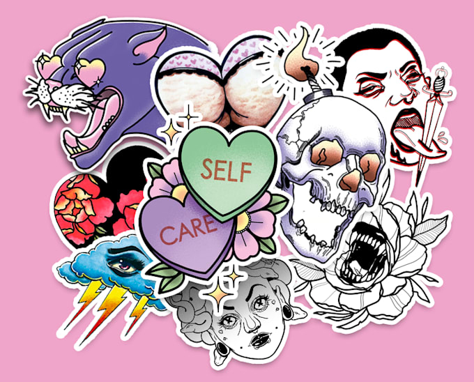 Create custom and unique sticker designs for you by Agusol | Fiverr