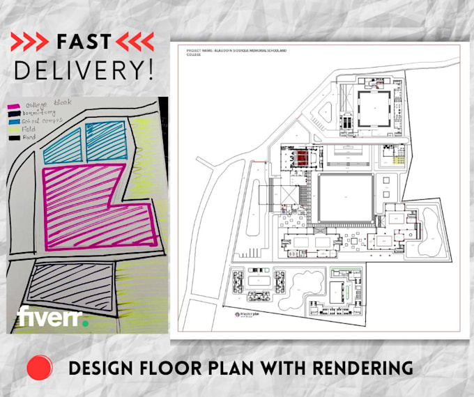 Design your autocad 2d floor plan and architectural rendering by Afrin ...