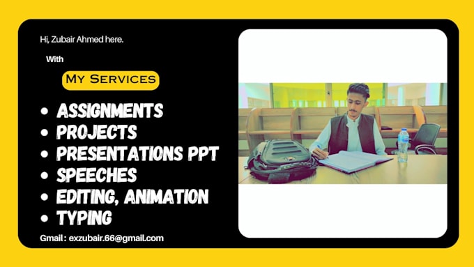 Compose best assignments, projects and microsoft powerpoint slides by Zubair_ahmed66 | Fiverr