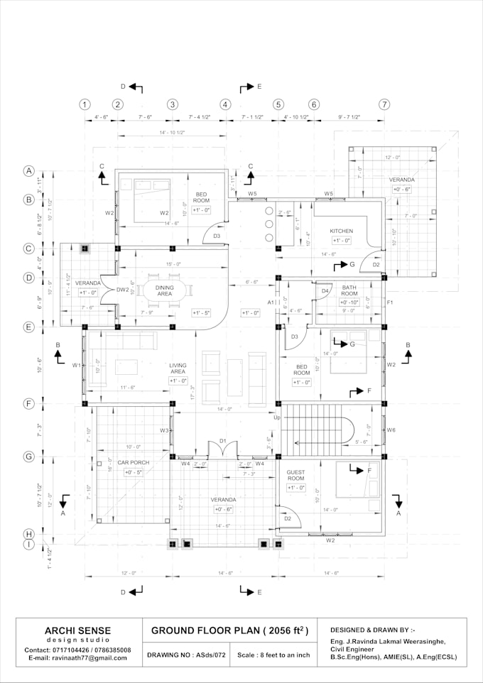 Draw 2d floor plans with a high level of detail using revit by Ravinda ...