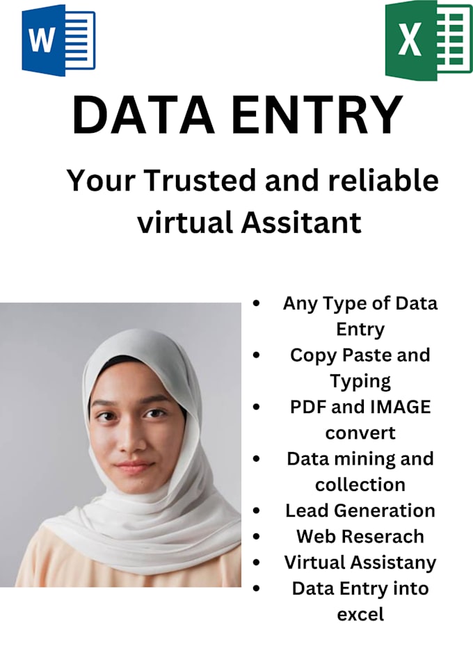 Do data entry, typing work job, copy pate, web research, and data conversion by Ms_kkhattak | Fiverr