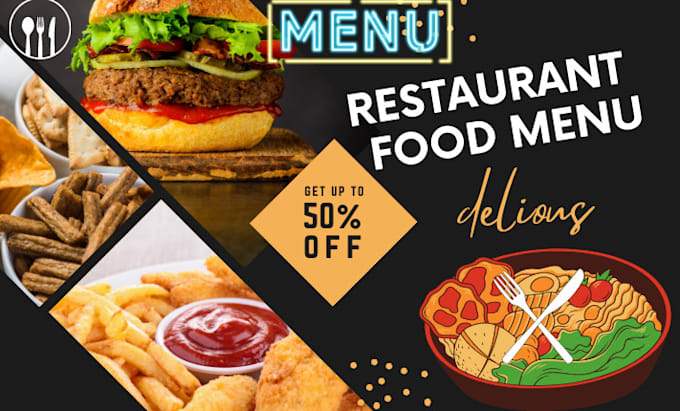 Do modern and trendy menu designs for your food establishment ...