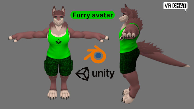 Create custom vrc avatar, furry fursona for vrchat, vtuber avatar performance by Richie_vibe ...