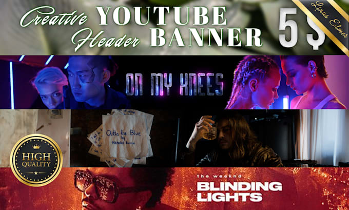 Design and create a custom youtube banner, header banner by Linuselmer ...