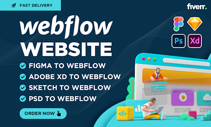 Develop your webflow landing page by Hzavial | Fiverr