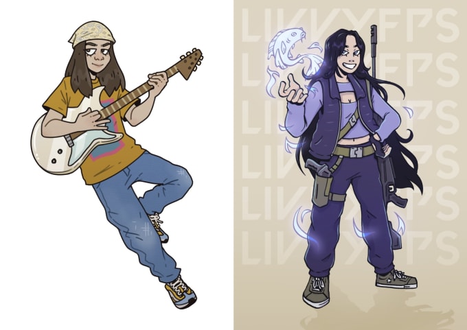 Draw you, a friend or any character in a cool cartoon style by Almoid ...