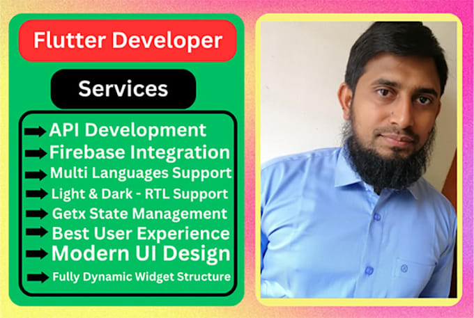 Build professional mobile app using flutter by Allrounderdev99 | Fiverr