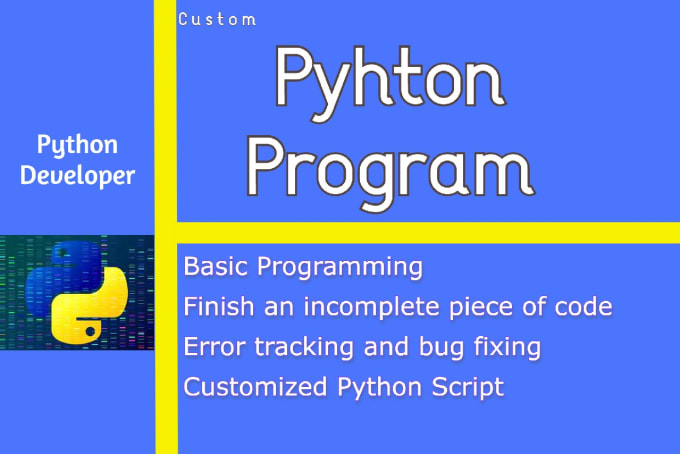 Write,edit, review python program by Warhawk_ | Fiverr