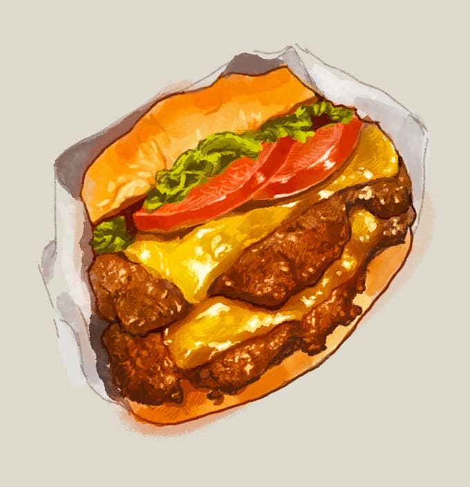 Draw stylized food illustrations by Ichi_ichi | Fiverr