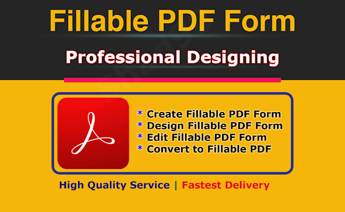 Create fillable pdf form or design fillable pdf by Bilgekagan13 | Fiverr
