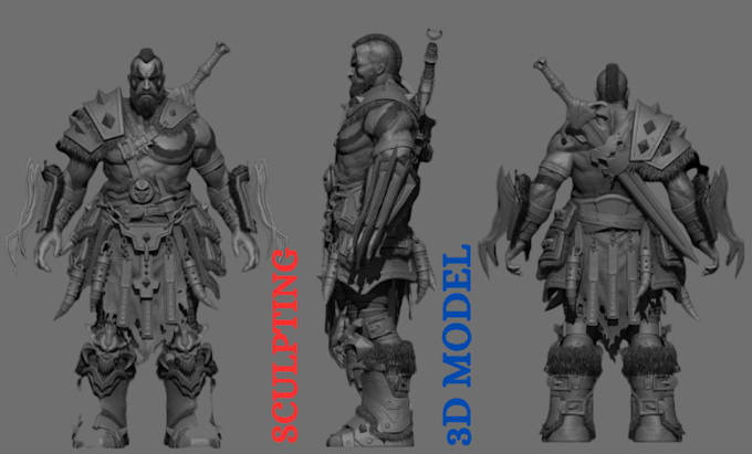 Design and sculpt high 3d models, 3d printing, character modeling, gmod ...