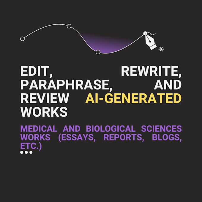Skillfully edit rewrite paraphrase and review ai generated works by ...
