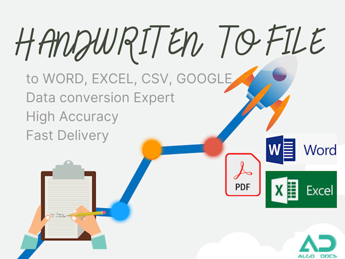 Convert handwritten text or data to file, algodoc, word by Jdescobar72 ...