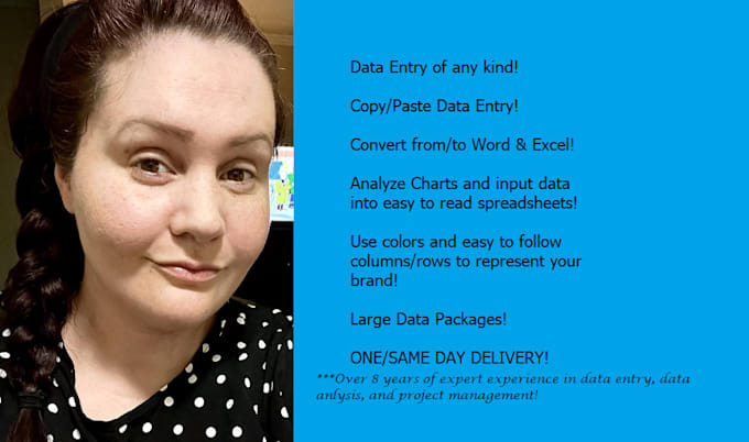 Analyze, convert, or copy paste large amounts data by Natalierose330 | Fiverr