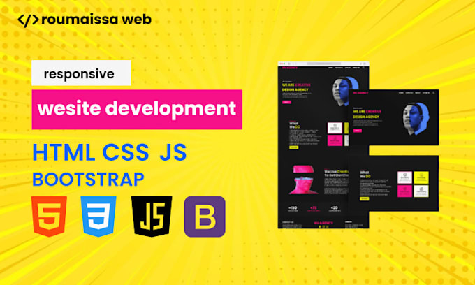 Create responsive website using html , css ,js and bootstrap by ... Create responsive website using html , css ,js and bootstrap by ...