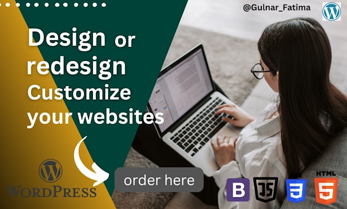 Design redesign and customize your website by Gulnarfatima221 | Fiverr