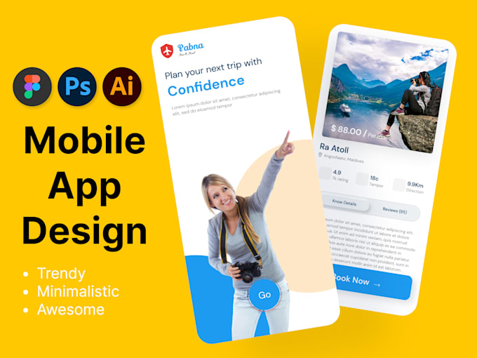 Design eye catching mobile app ui ux design by figma by Skillful_graph ...