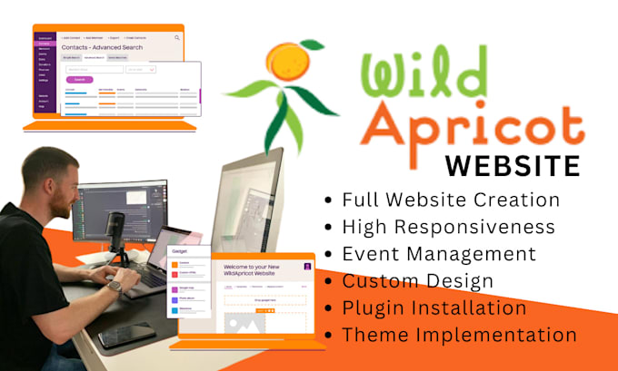 Setup wild apricot website, membership website, and event management website