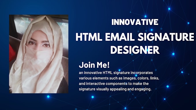 Design innovative html signatures by Fatimajunaid959 | Fiverr