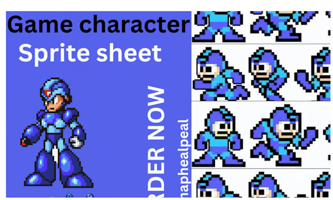 Draw 2d sprite sheet, 2d pixel art animation, pixel art character for ...