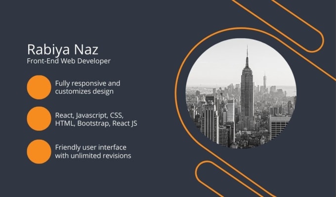 Be Your Frontend Web Developer React Js Html Css Bootstrap By Rabiyanaz Fiverr
